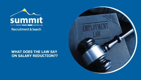 What Does The Law Say on Salary Reduction? - Summit Recruitment & Search